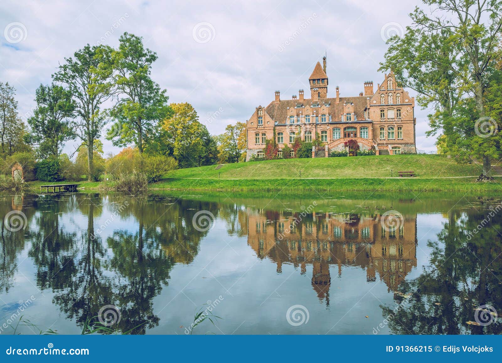 Early Morning in the Medieval Castle. Stock Image - Image of landmark ...
