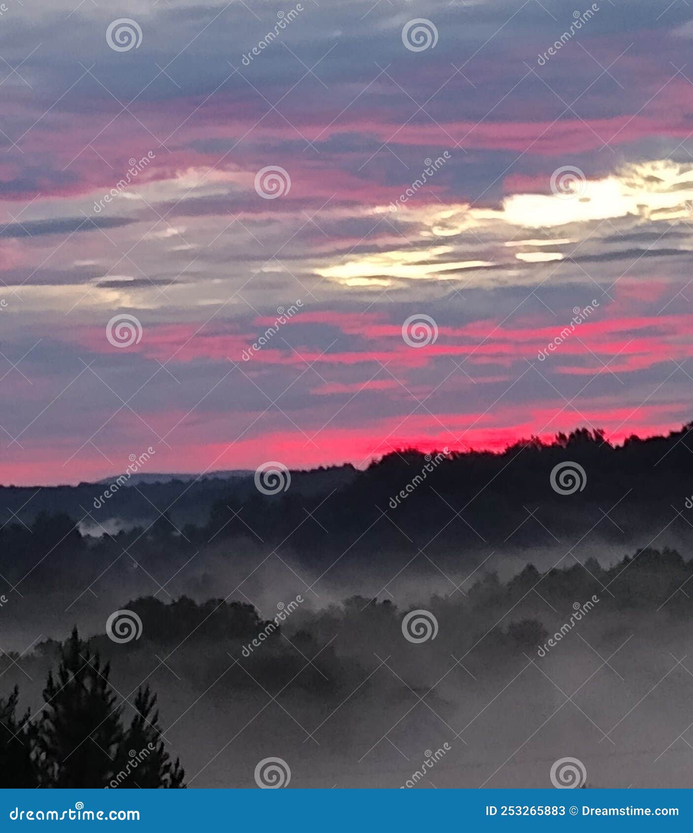 Early morning pink sky stock image. Image of sunlight - 253265883