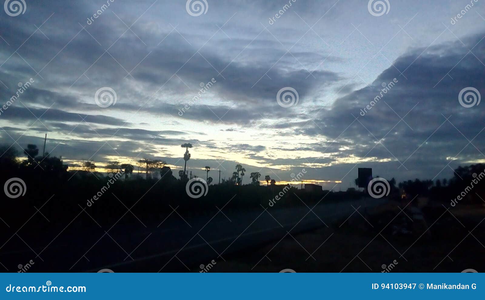 Early morning road view stock image. Image of evening - 94103947