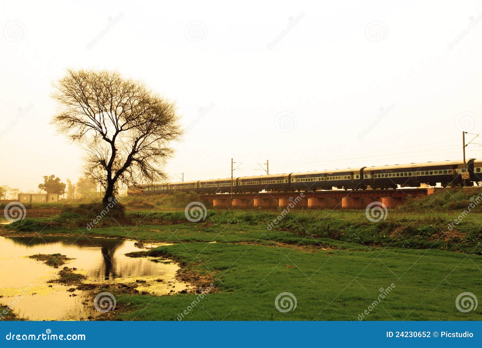 Early morning scenery stock photo. Image of reflection - 24230652