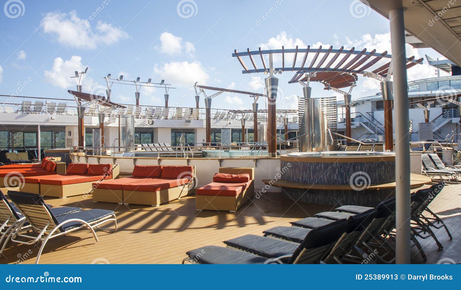 Early Morning Ship Deck stock image. Image of vacation - 25389913