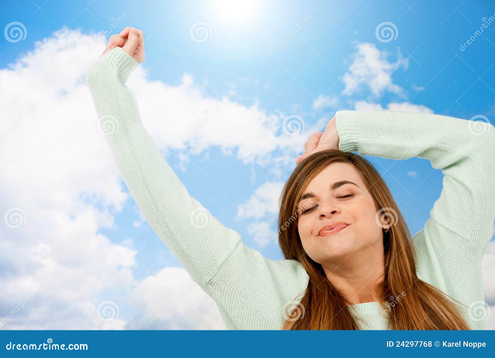 Early morning sunlight. stock photo. Image of lady, dreaming - 24297768