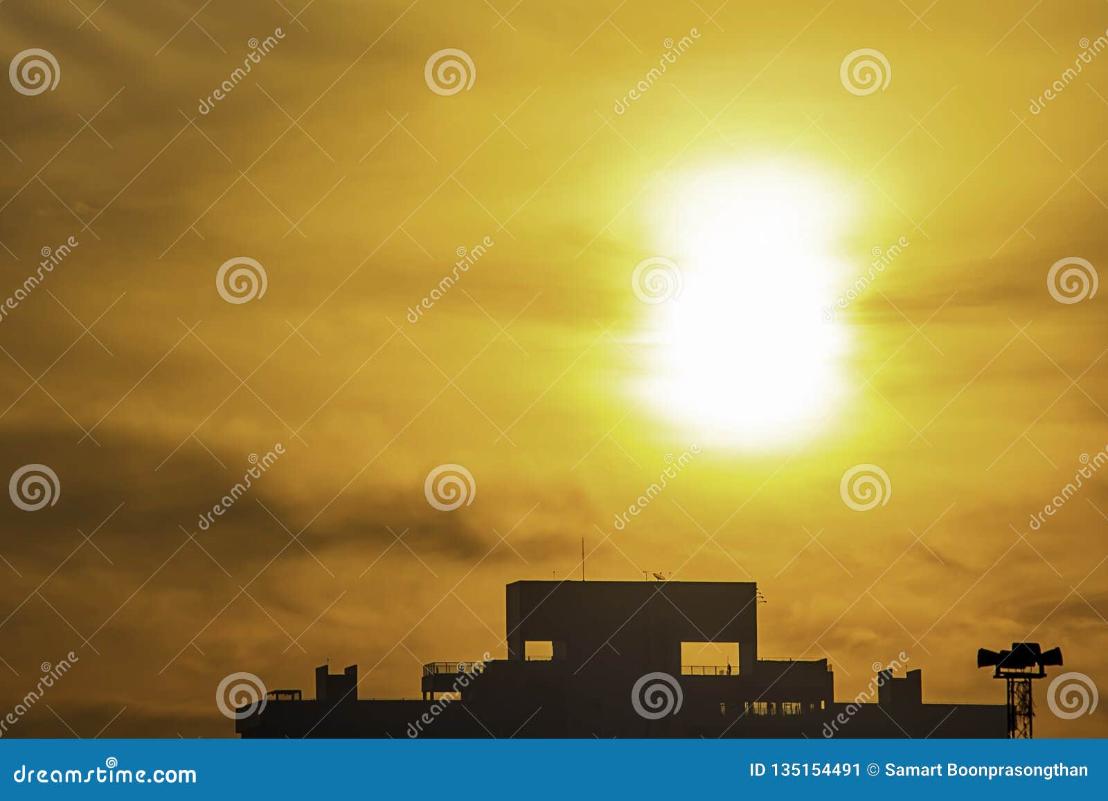 The Early Morning Sunlight Shining on Buildings Stock Image - Image of ...