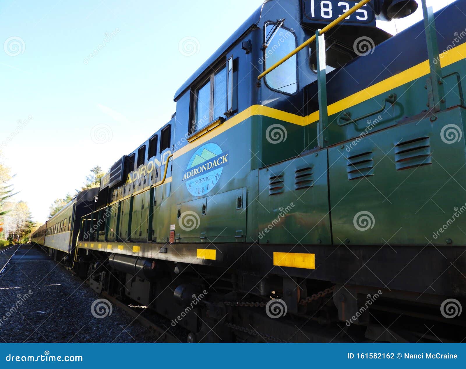 Adirondack Railroad Fall Excursion Train Sits At Thendara Station ...
