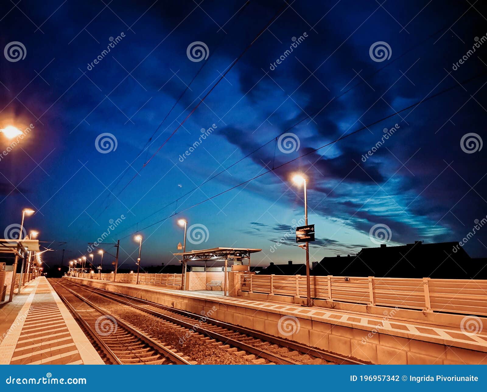 Early Morning in a Train Station Stock Photo - Image of station ...