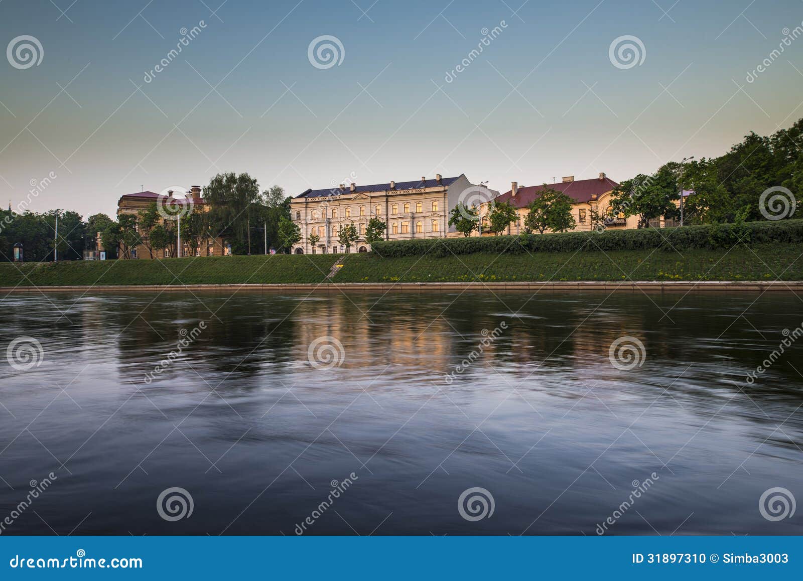 Early morning in Vilnius stock photo. Image of beautiful - 31897310