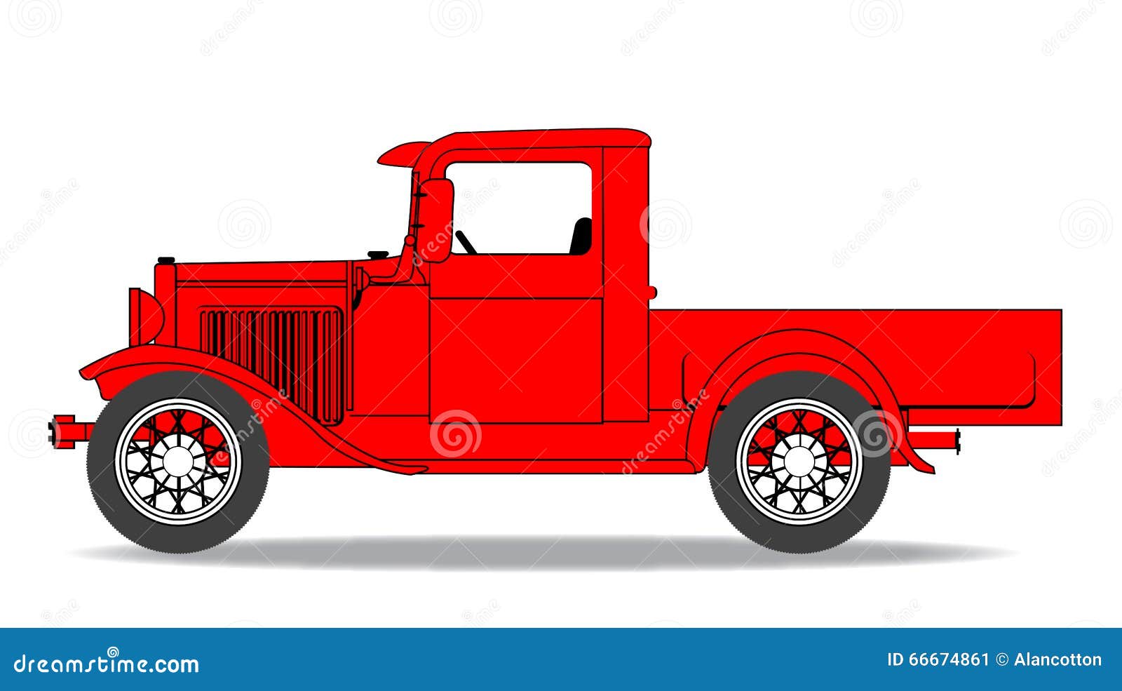 Early Pickup Truck stock vector. Illustration of graphic - 66674861