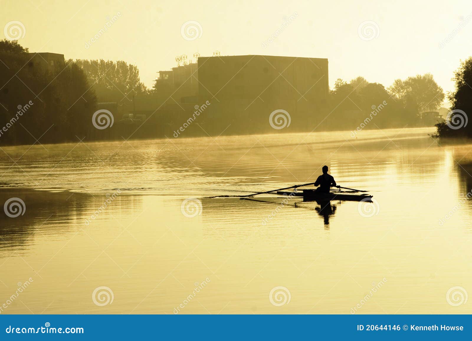 Early Rower on River Trent stock photo. Image of trent - 20644146