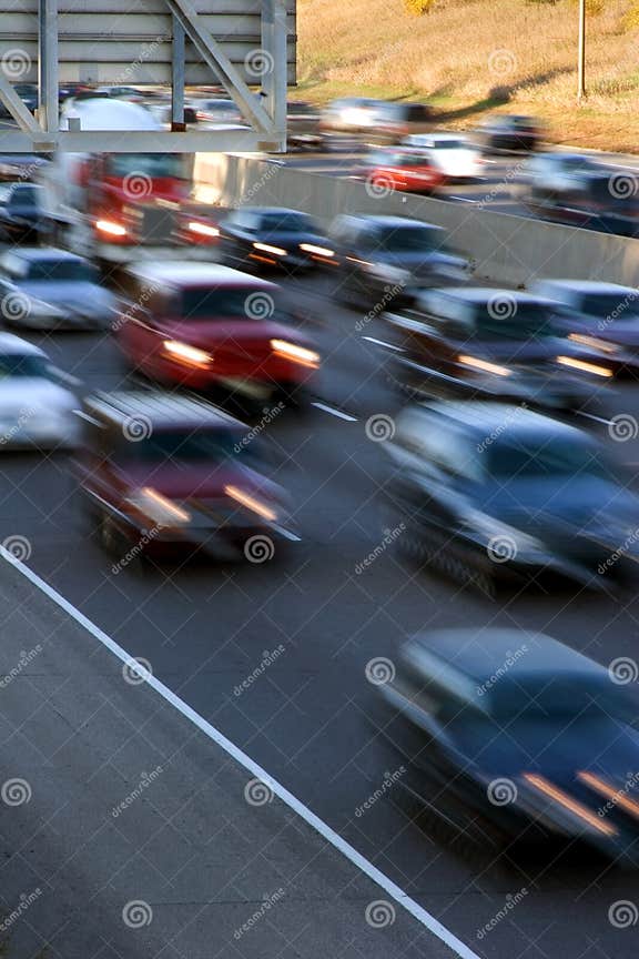 Early rush hour stock image. Image of pavement, headlights - 303143