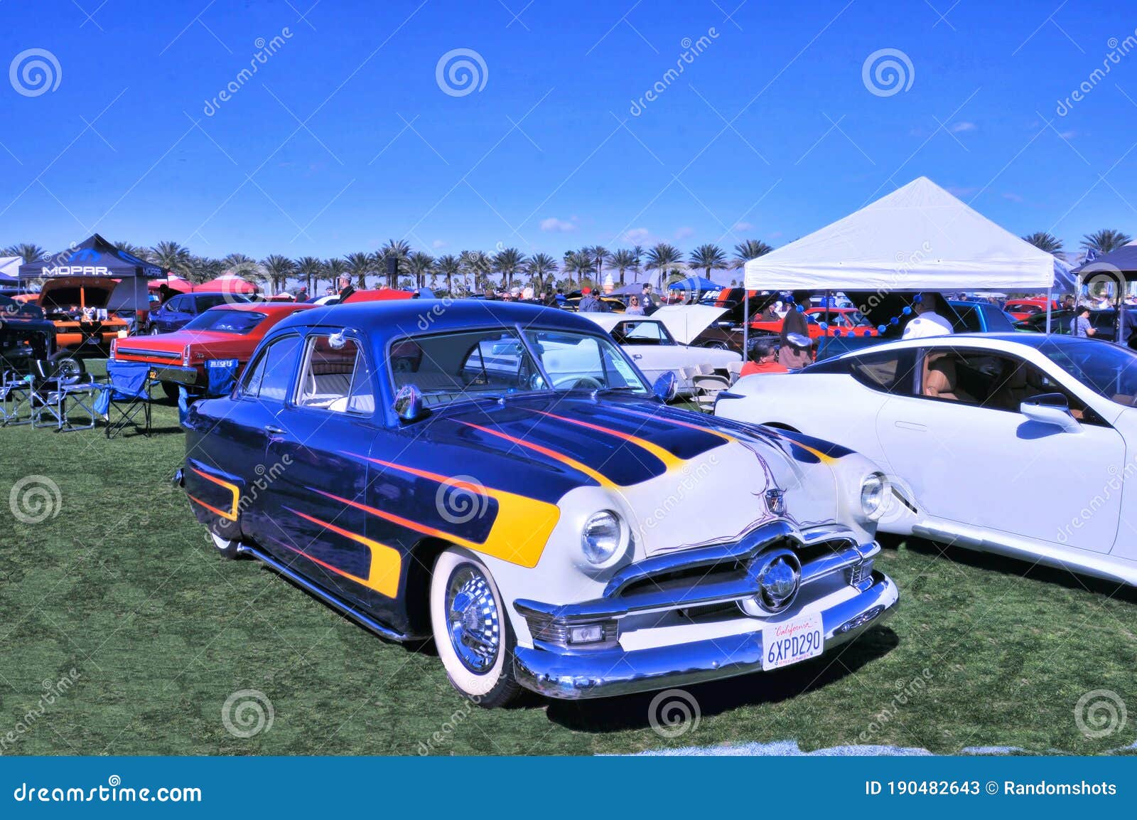 Early 1950`s Ford Sedan with Split Window & Custom Paint Editorial ...
