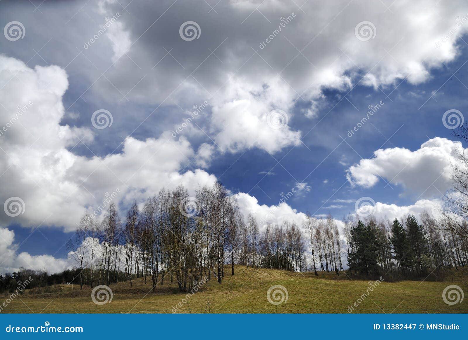 Early Spring Countryside Landscape Stock Image - Image of horizontal ...