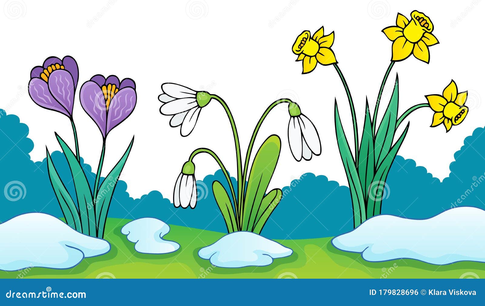 Early Spring Flowers Theme Image 2 Stock Vector - Illustration of ...