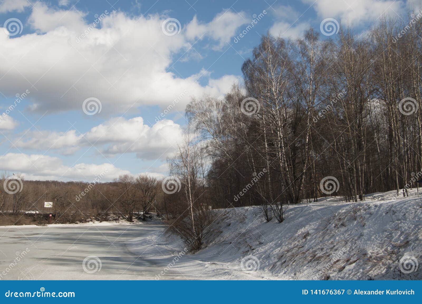 Early Spring Landscape with a Park Stock Image - Image of tourism ...