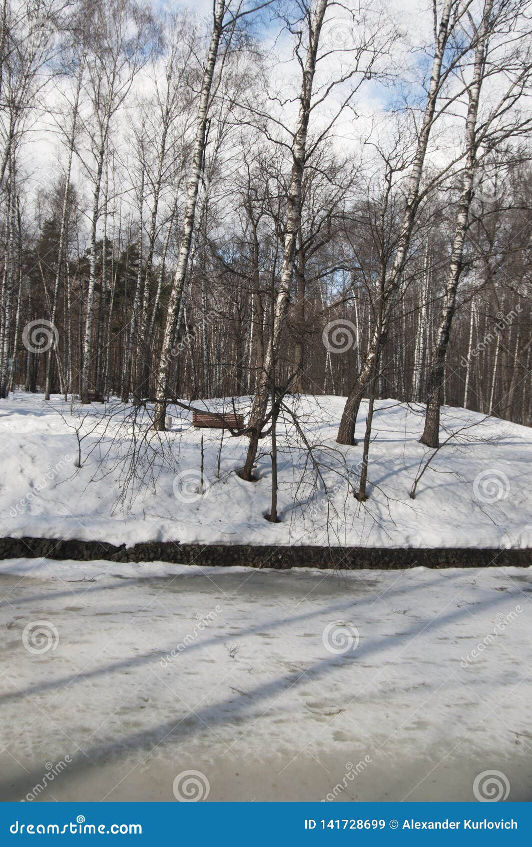 Early Spring Landscape with a Park Stock Image - Image of climate ...