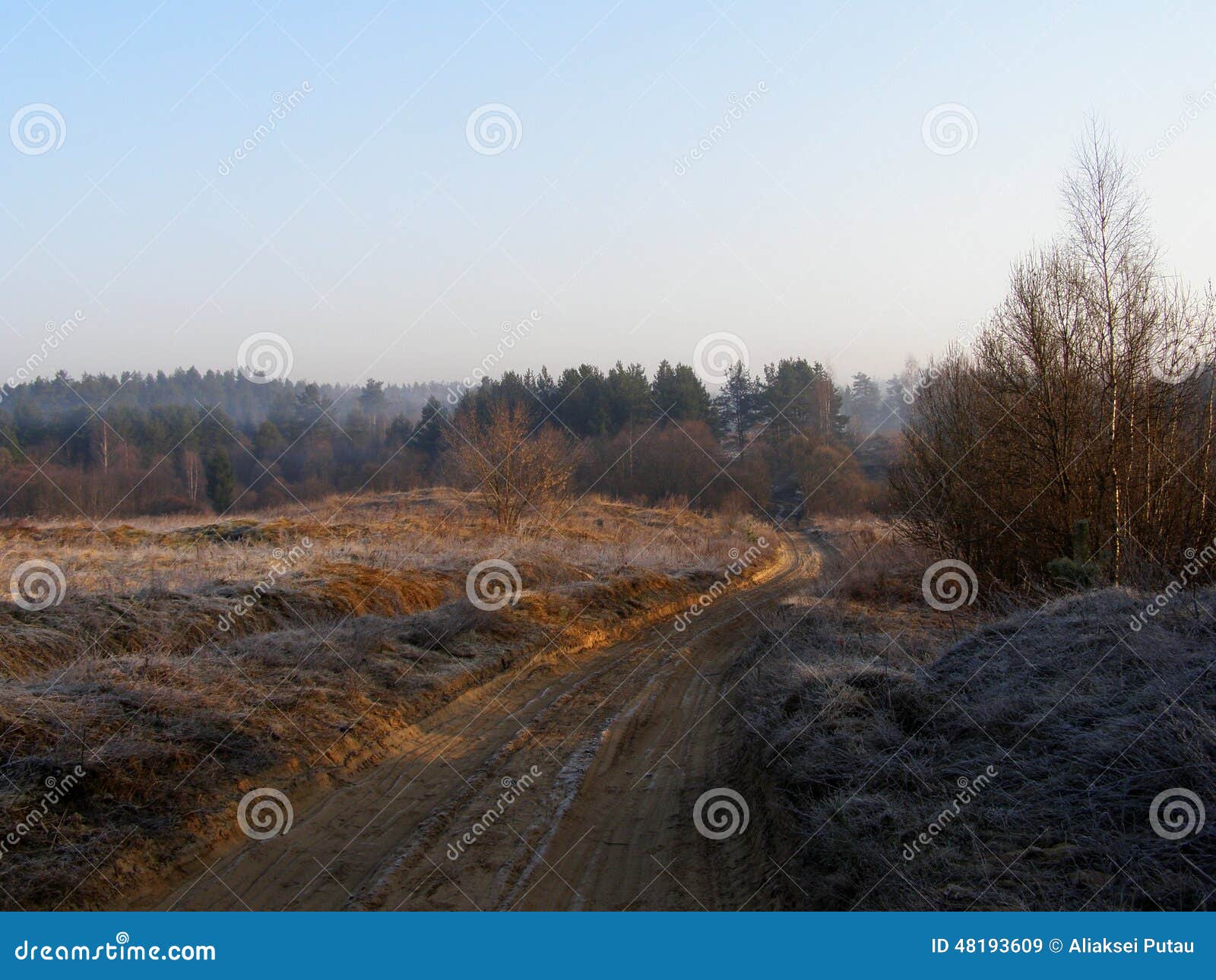 Early Spring Morning in Rural Russian Landscape Stock Image - Image of ...