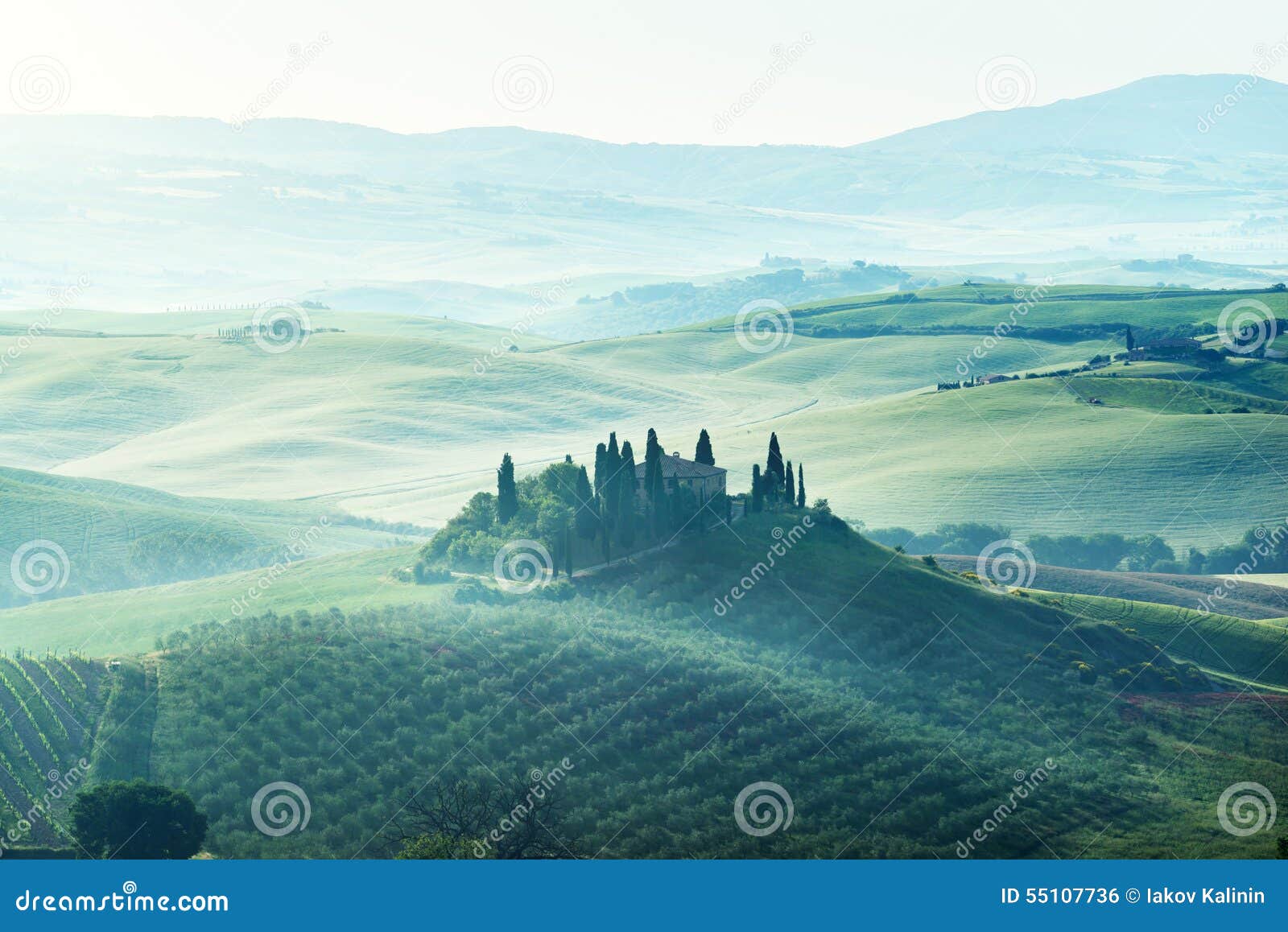 Early Spring Morning in Tuscany Stock Photo - Image of residence, orcia ...