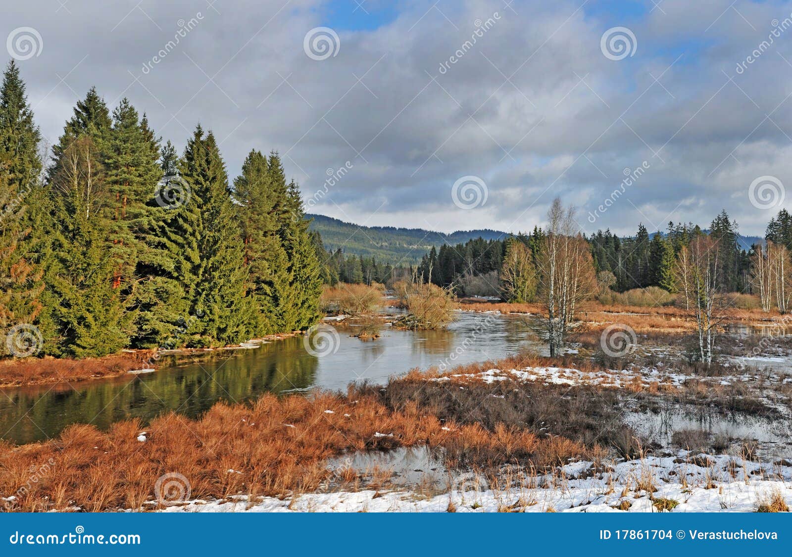 Early Spring - Mountain River Stock Photo - Image of spring, europe ...
