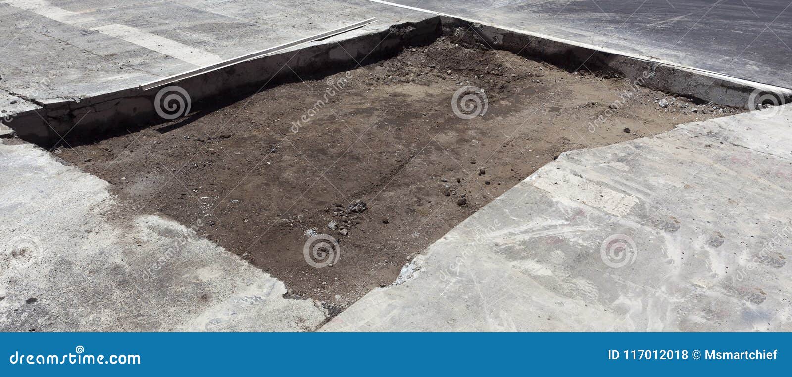 Patching Sidewalk Repair stock photo. Image of utility - 117012018