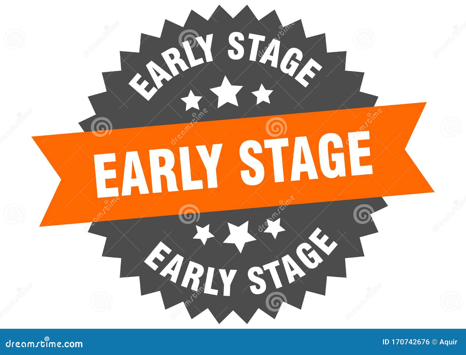 Early Stage Sign. Early Stage Circular Band Label. Early Stage Sticker ...