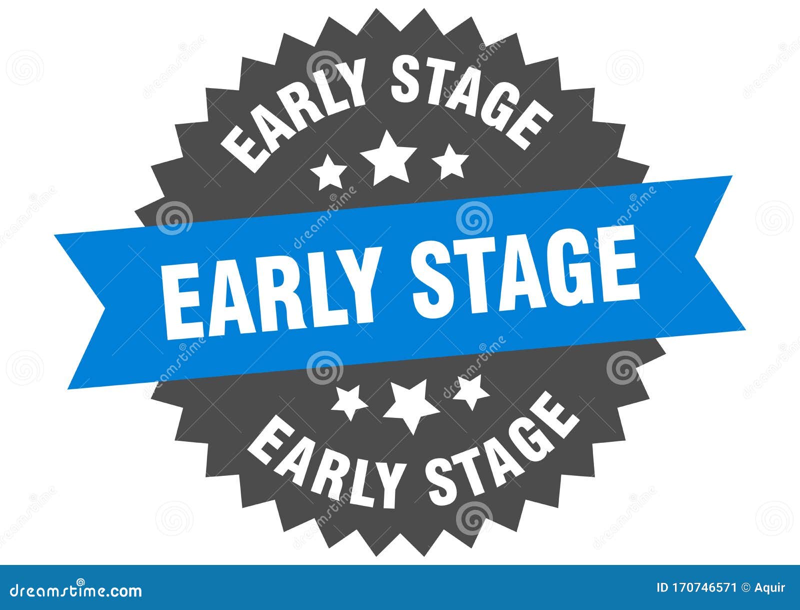 Early Stage Sign. Early Stage Circular Band Label. Early Stage Sticker ...