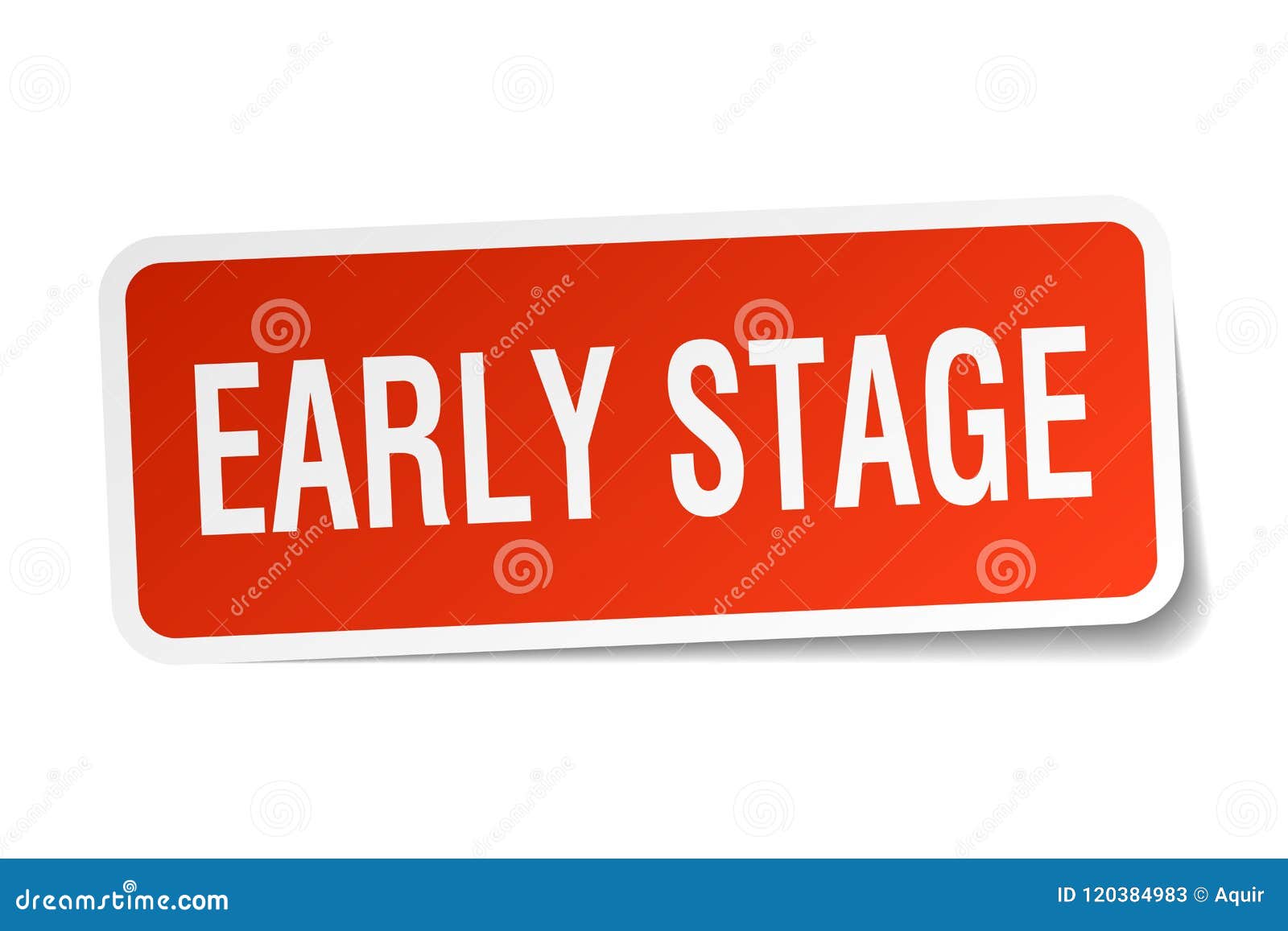 Early stage sticker stock vector. Illustration of sign - 120384983