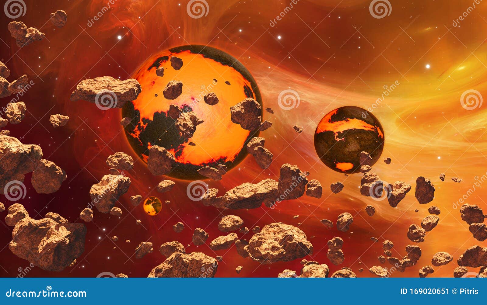 Early Stages of Planet Formation Stock Illustration - Illustration of ...