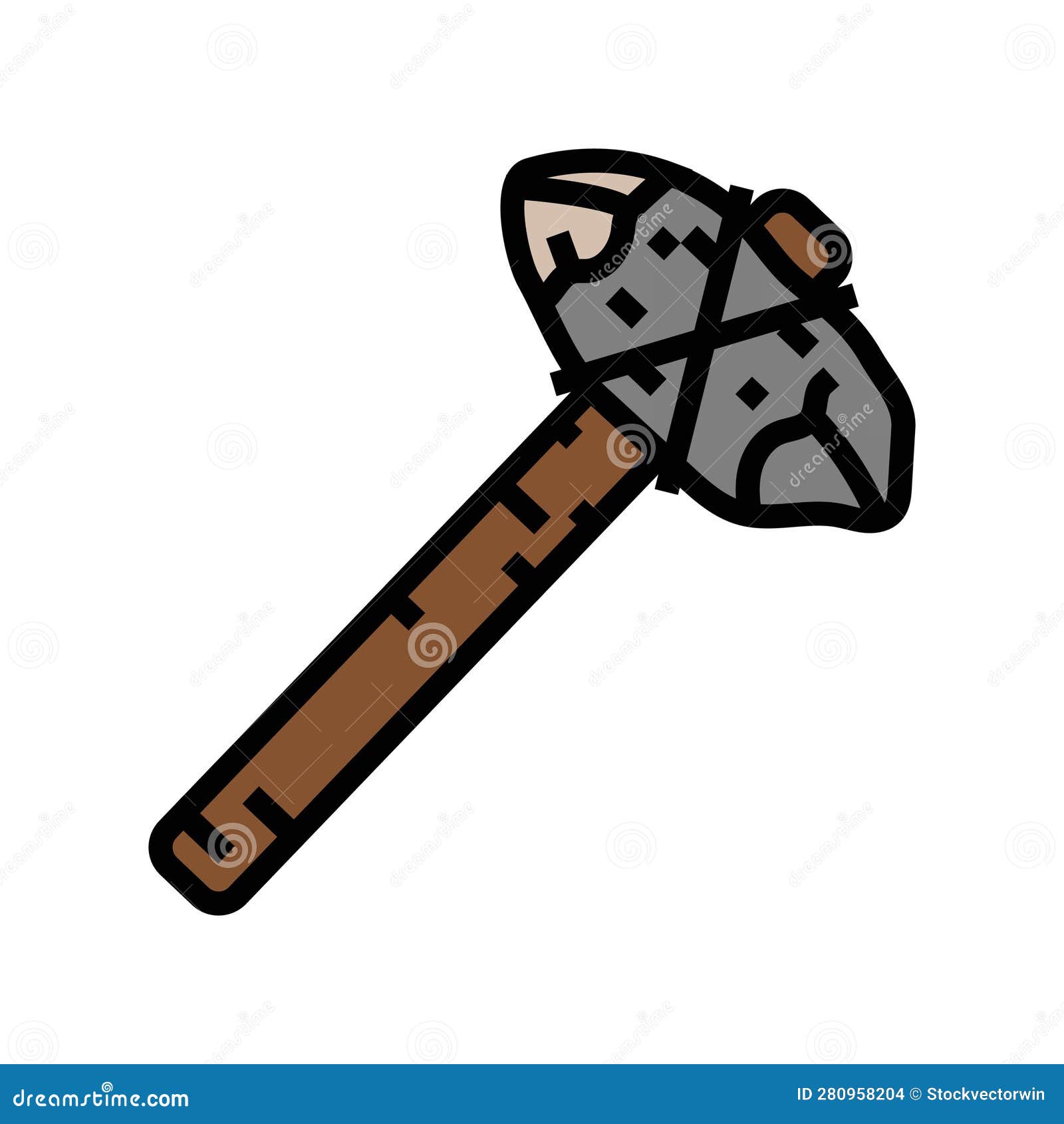 Stone Tools Icon In Cartoon Style Isolated On White Background. Stone ...