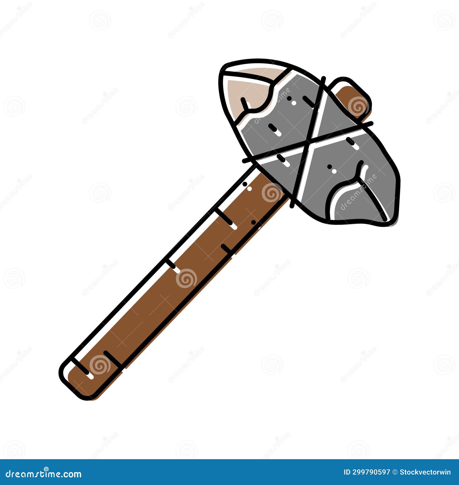 Early Stone Tools Human Evolution Color Icon Vector Illustration Stock ...