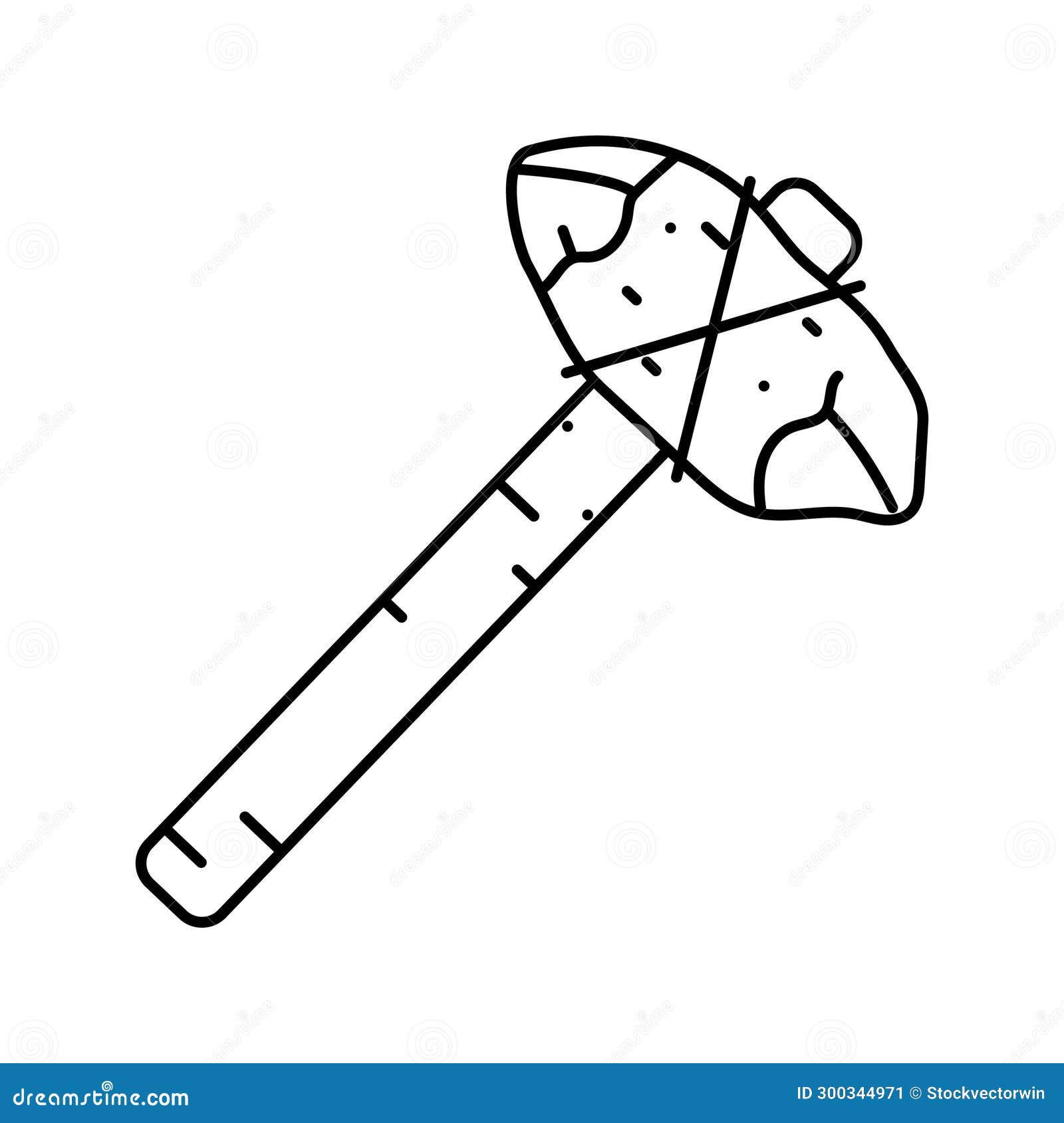 Stone Tools Icon In Cartoon Style Isolated On White Background. Stone ...