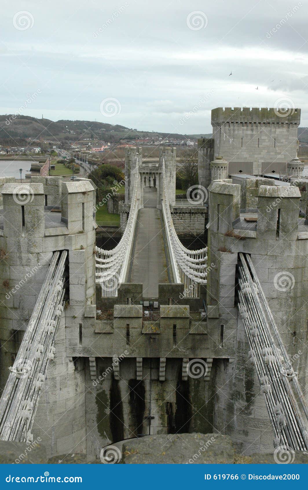 Early suspension bridge stock photo. Image of downward - 619766