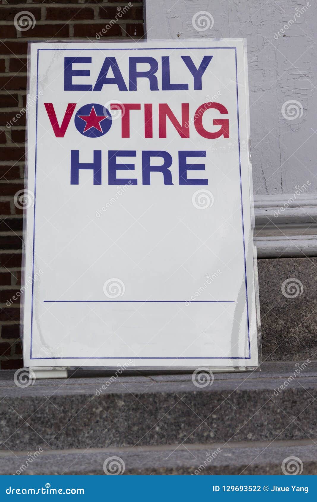 EARLY VOTING HERE Sign Stock Photography | CartoonDealer.com #129693536