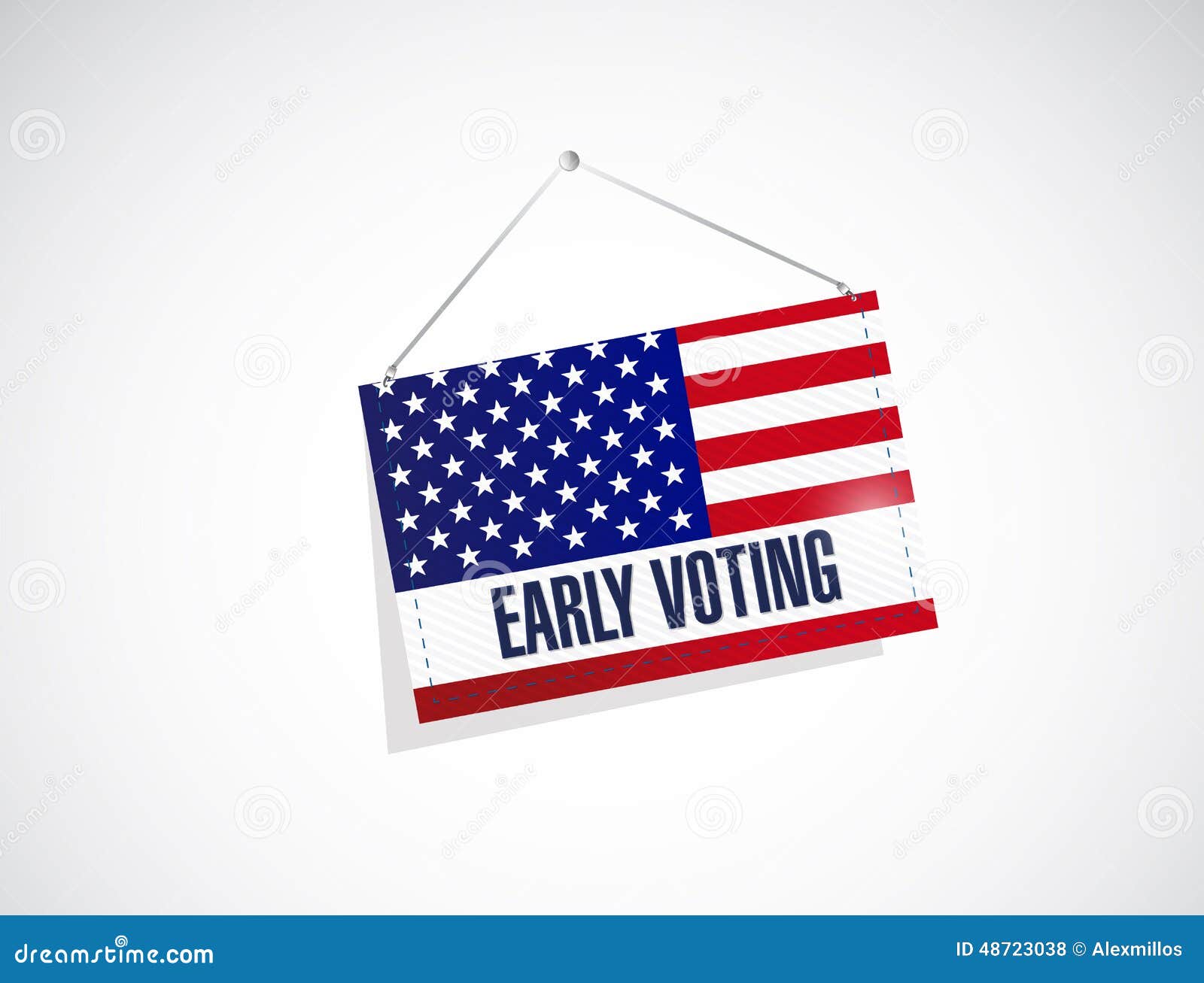 Early Voting Us Flag Banner Illustration Stock Illustration ...