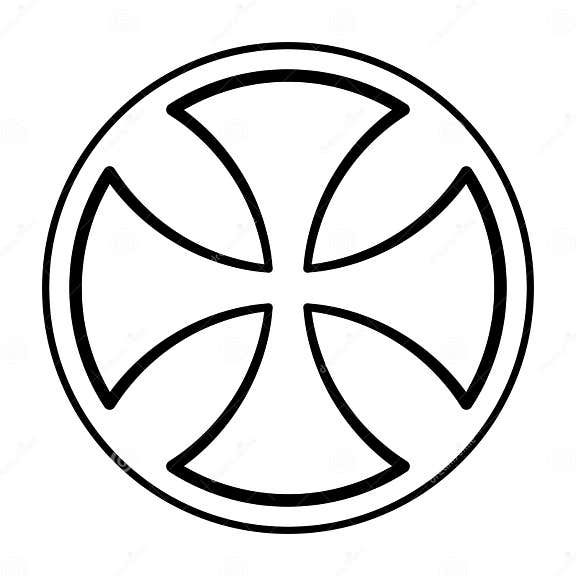 Early Celtic Cross, a Cross Alisee, with Rounded Ends of the Arms Stock ...