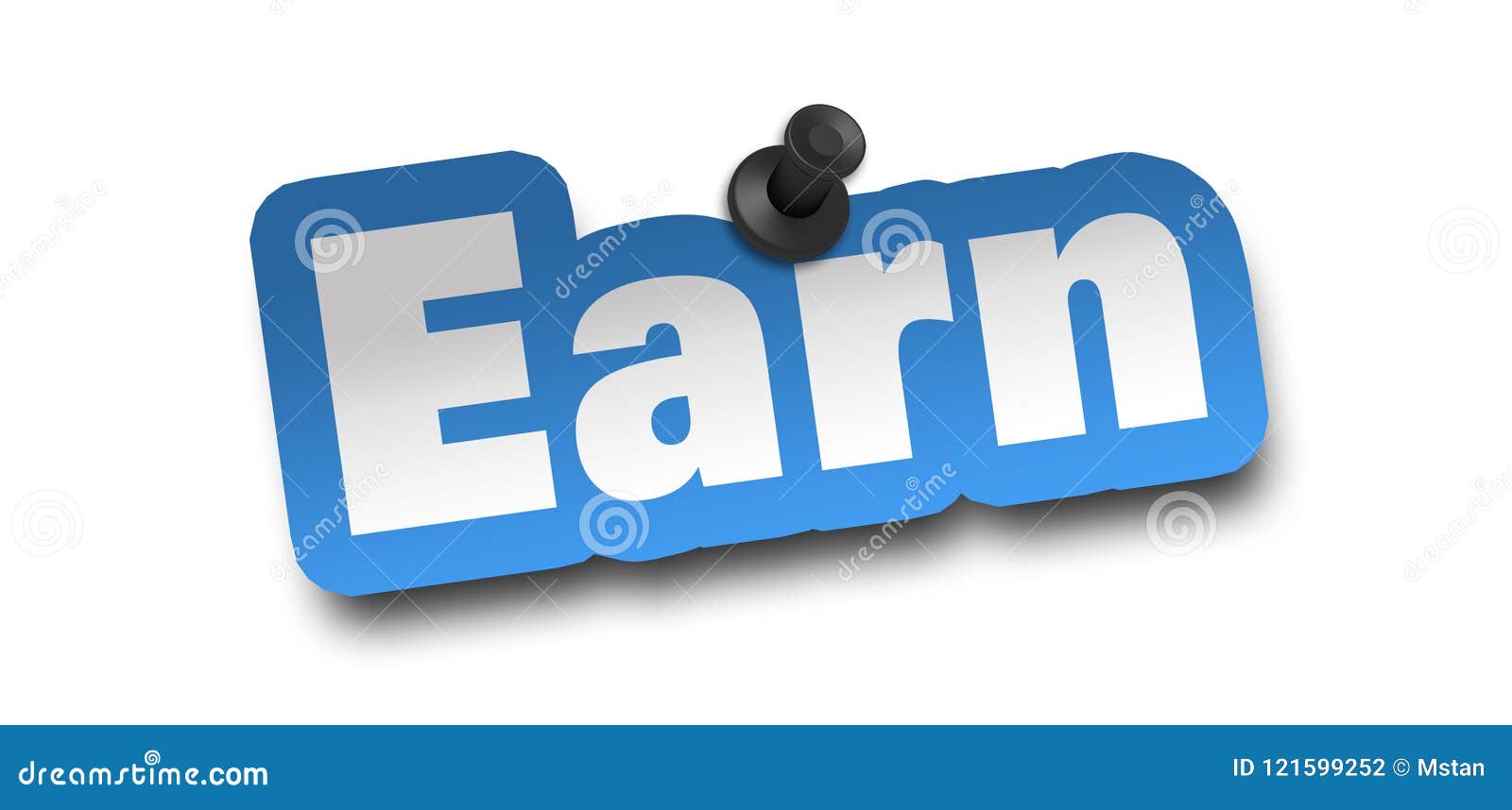 Earn Concept 3d Illustration Isolated Stock Illustration - Illustration ...