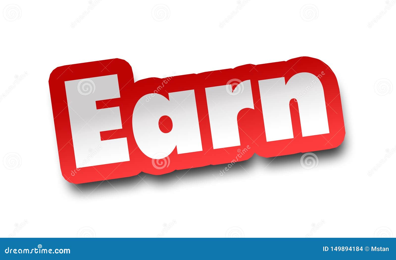 Earn Concept 3d Illustration Isolated Stock Illustration - Illustration ...