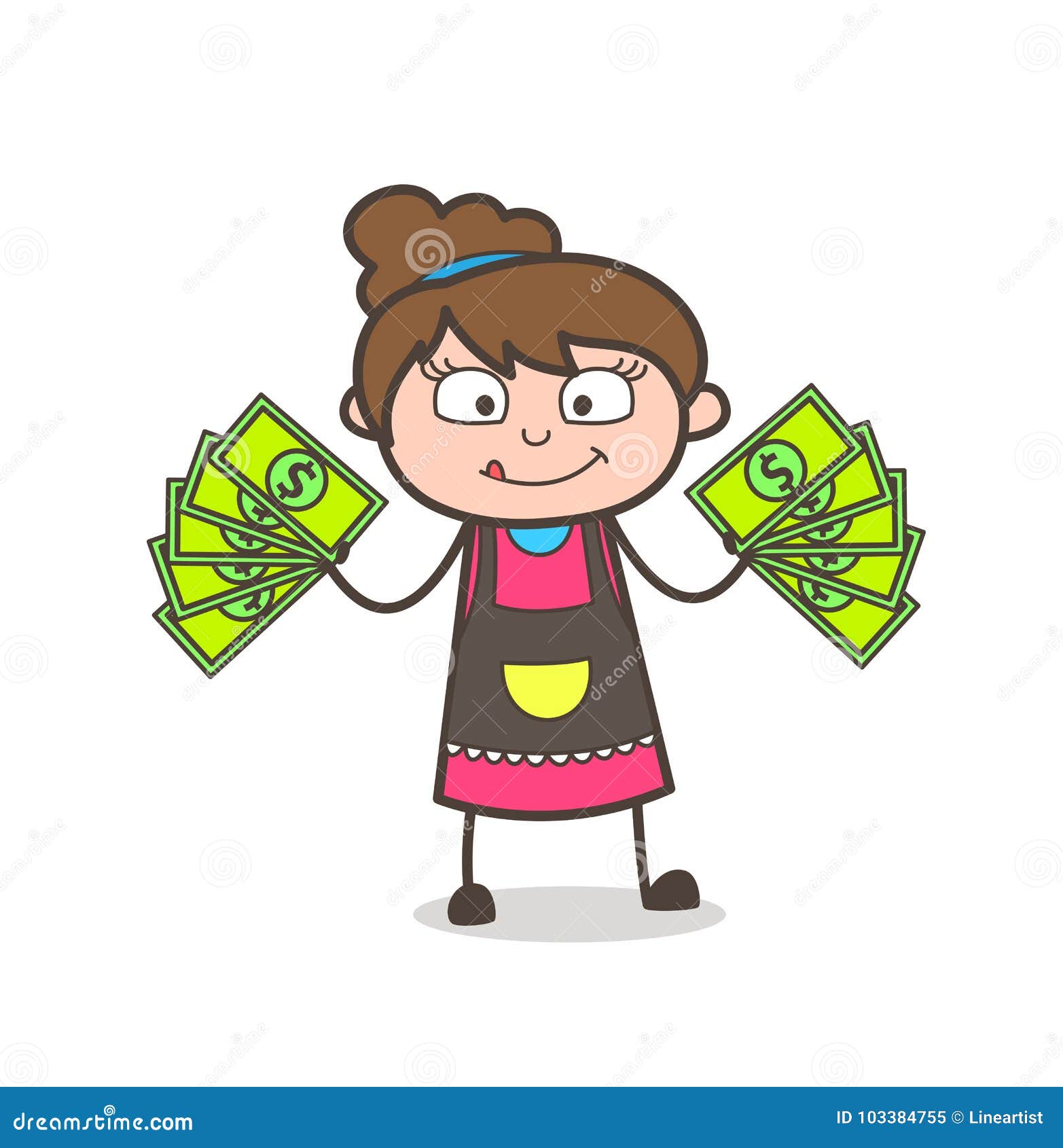 Earn Extra Money - Beautician Girl Artist Cartoon Vector Stock ... Earn Extra Money - Beautician Girl Artist Cartoon Vector Stock ...