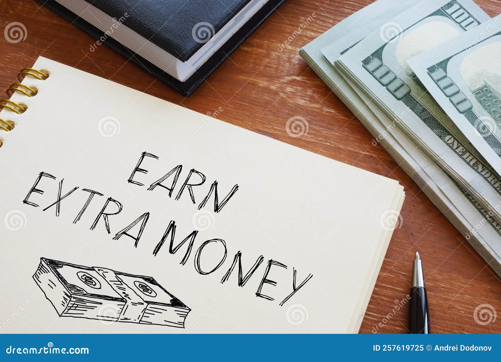 Earn Extra Money is Shown Using the Text Stock Image - Image of ...