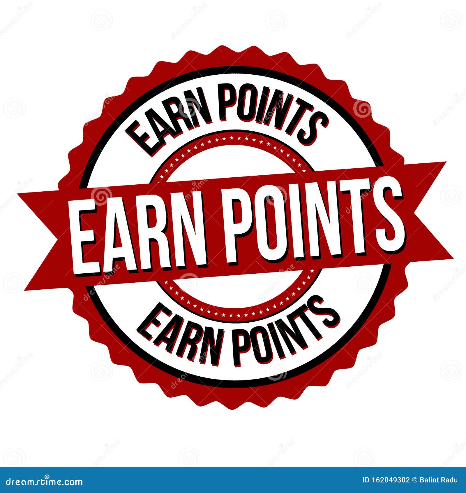 Earn Points Label or Sticker Stock Vector - Illustration of gain ...