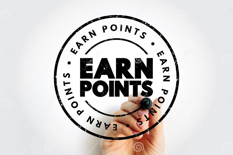 Earn Points Text Stamp, Business Concept Background Stock Image - Image ...