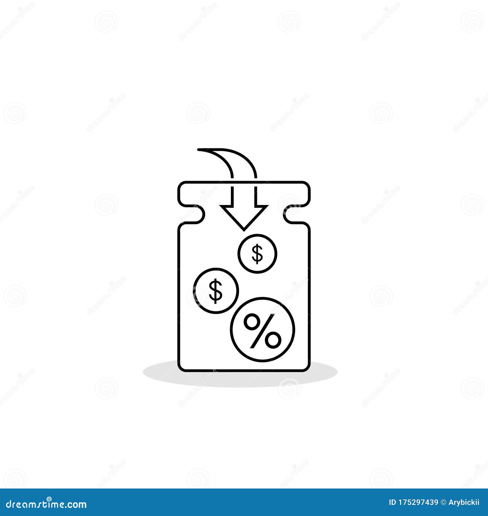 Earn Points, Vector Line Icon Stock Vector - Illustration of bank, fund ...