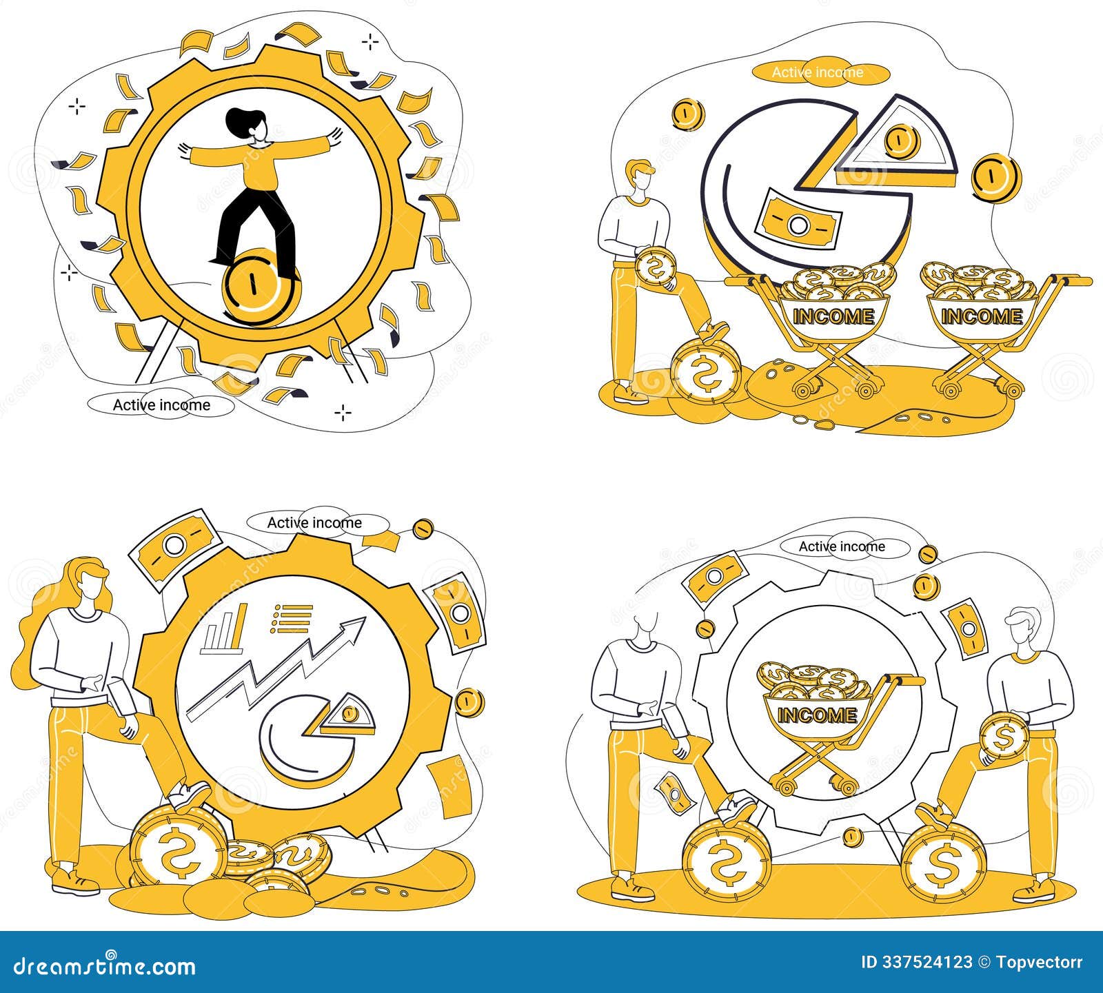 EIC, Earned Income Credit. Concept With Keywords, People And Icons ...