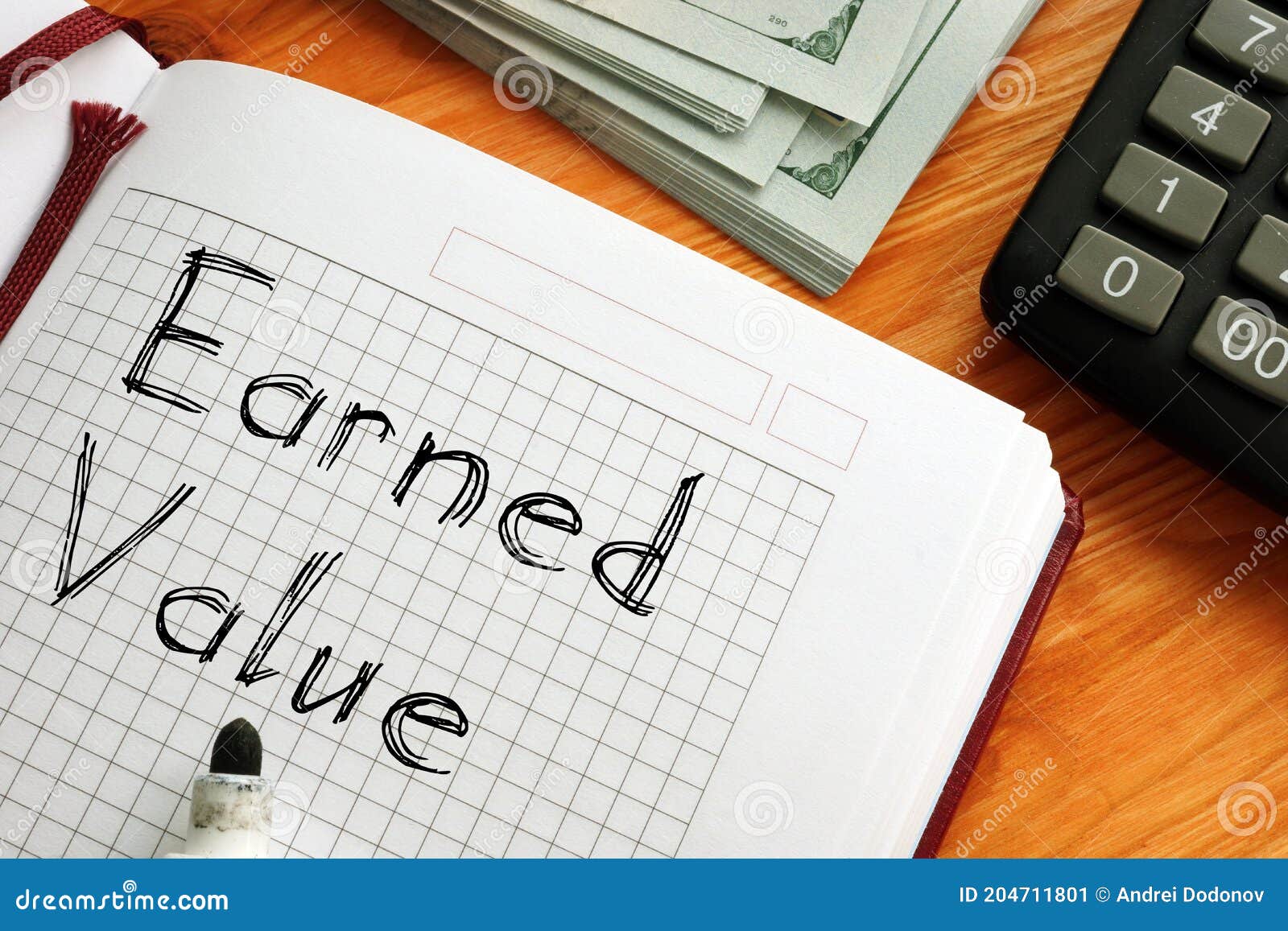 Earned Value is Shown on the Business Photo Using the Text Stock Image ...