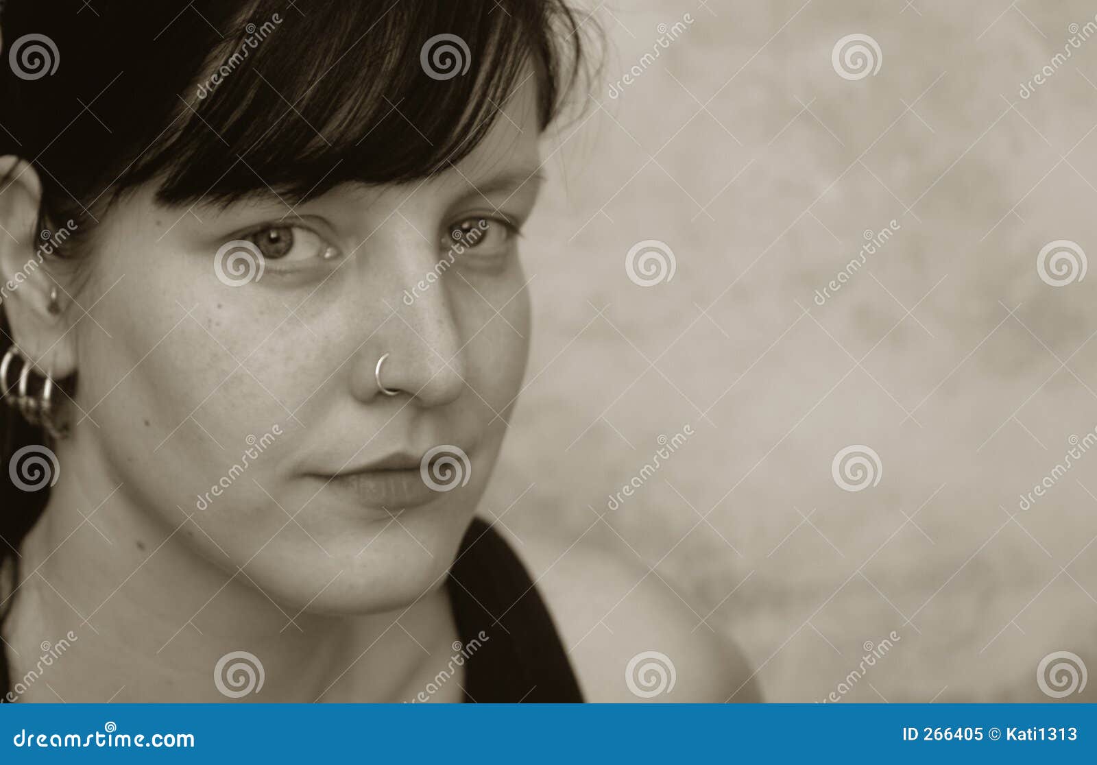 Earnest woman stock image. Image of looking, female, grin - 266405