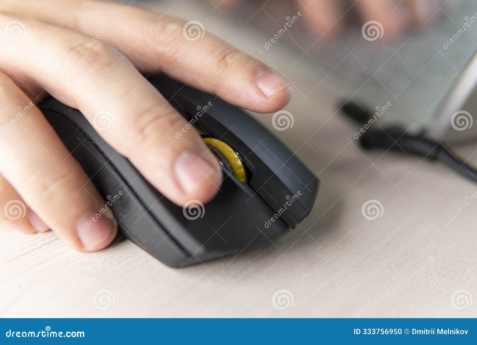 Earning on Clicks. Image of Female Hand Clicking Computer Mouse. Stock ...