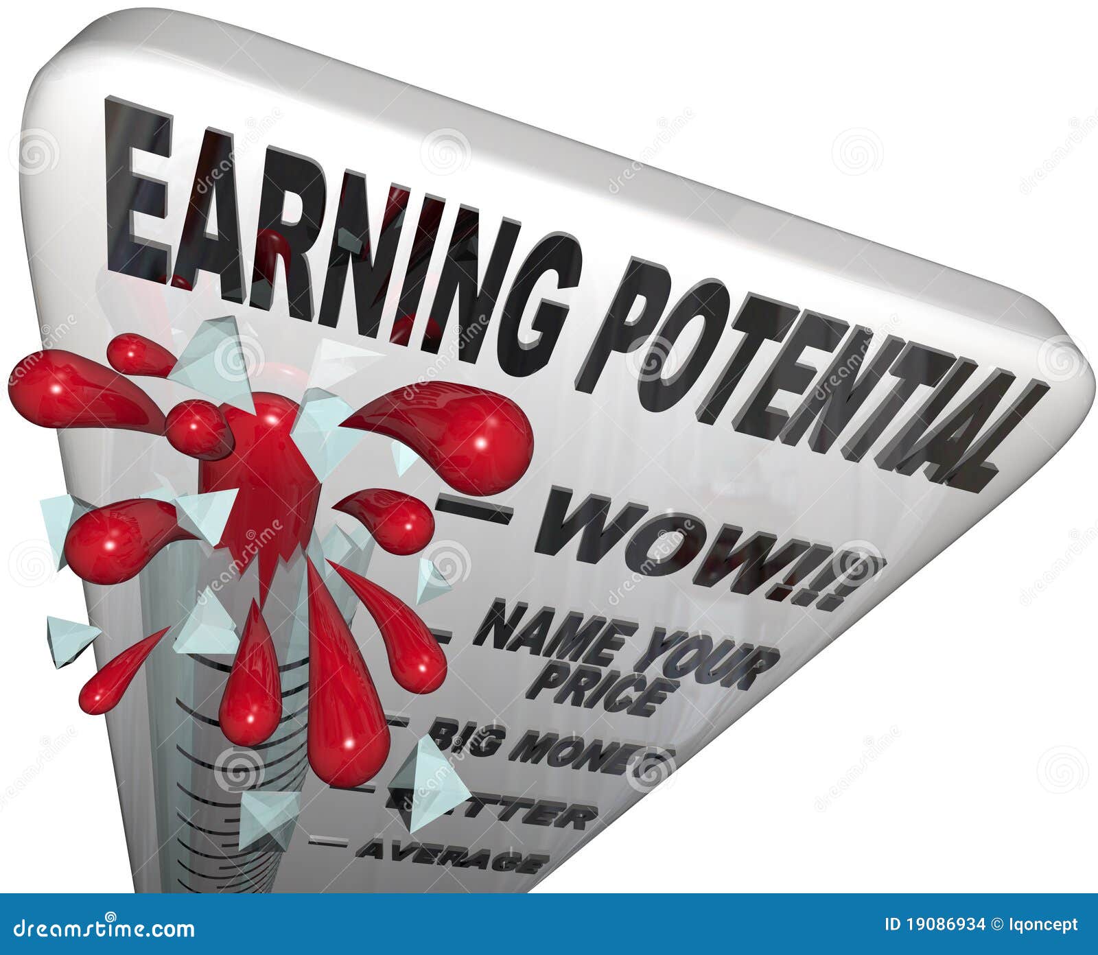 Earning Potential - Thermometer of Income Stock Illustration ...