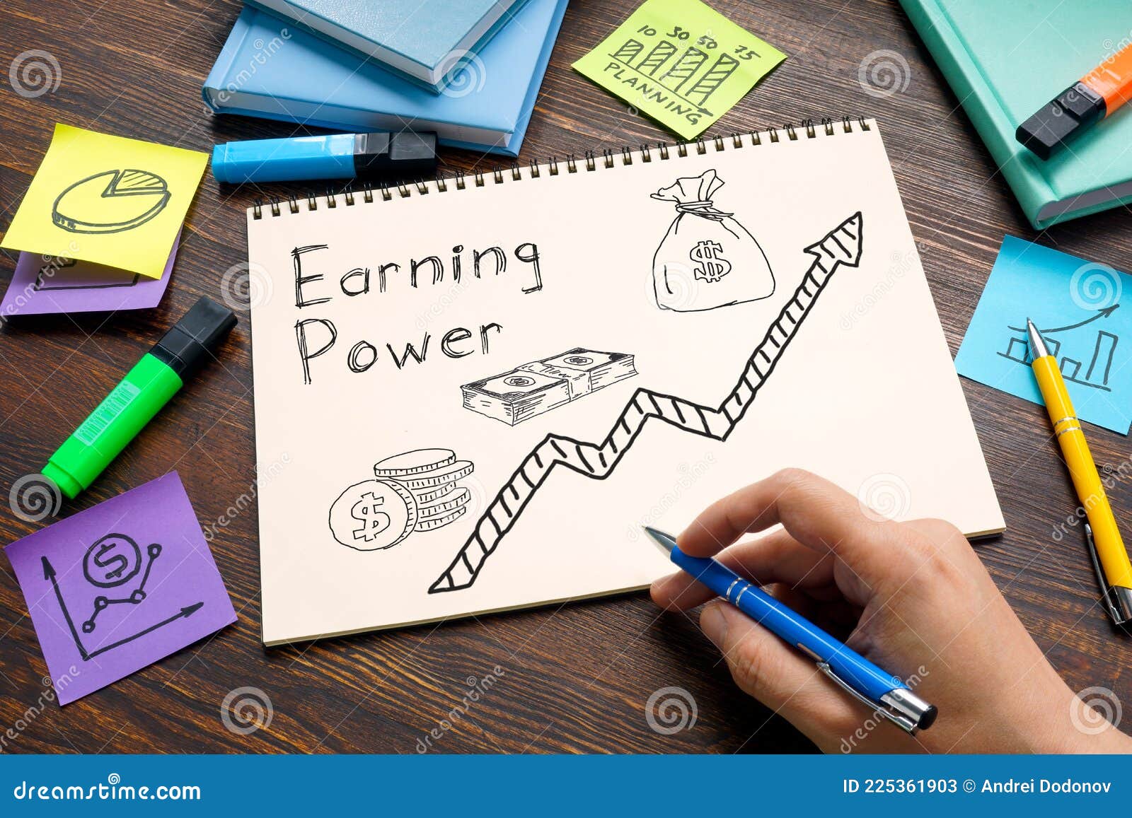 Earning Power is Shown on the Business Photo Using the Text Stock Image ...