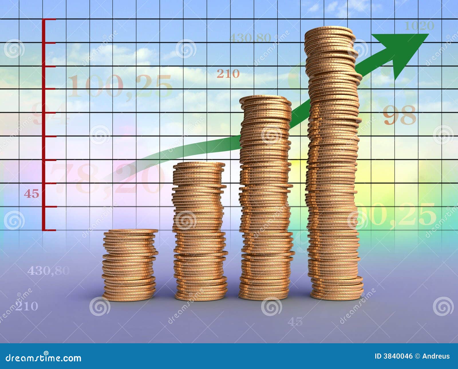 Earnings graph stock illustration. Illustration of trade - 3840046