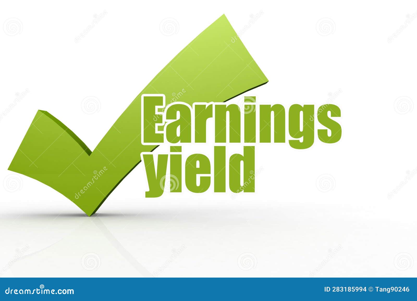 Earnings Yield Word with Green Checkmark Stock Illustration ...