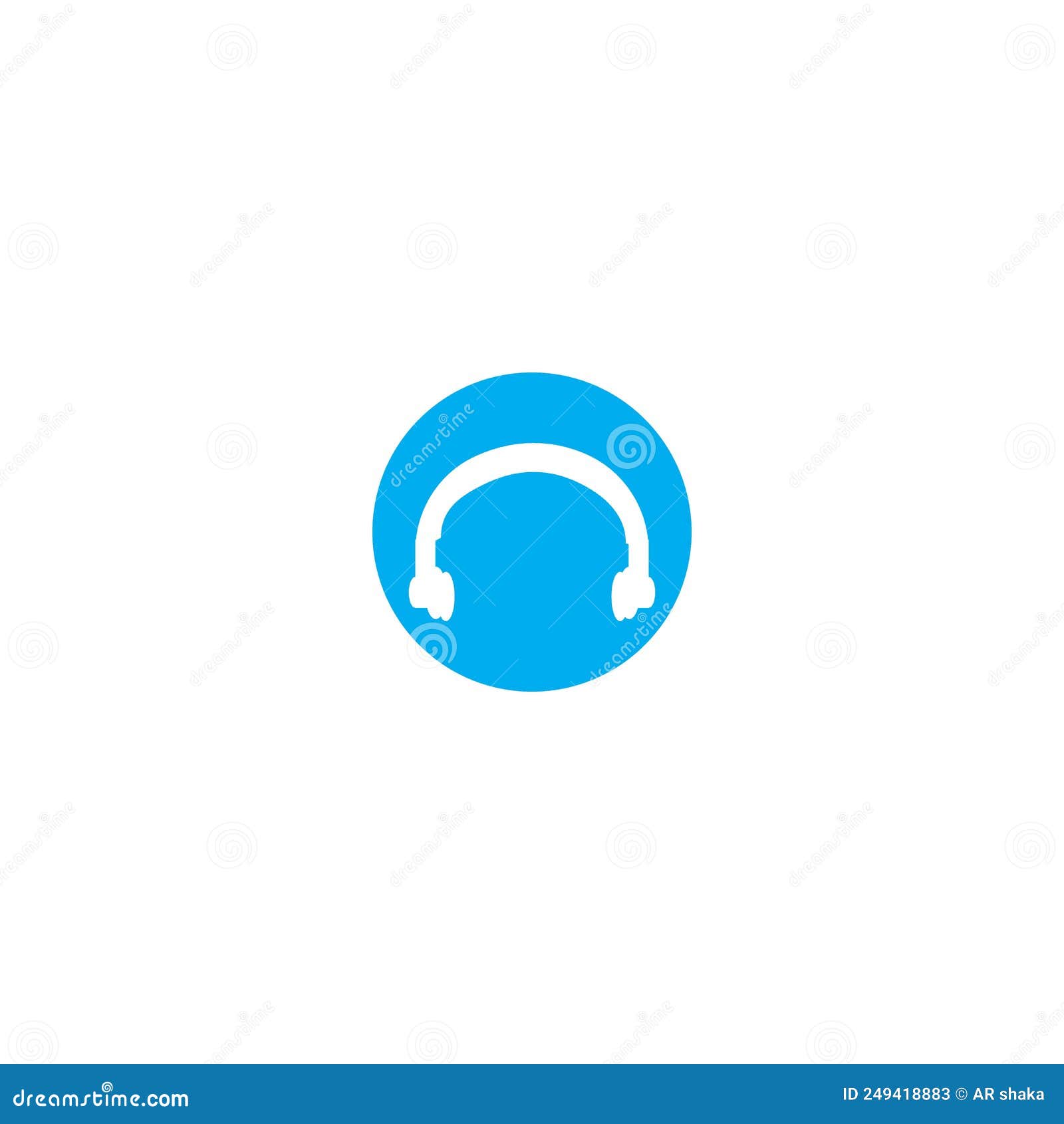 Earphone Icon Logo, Vector Design Stock Vector - Illustration of center ...