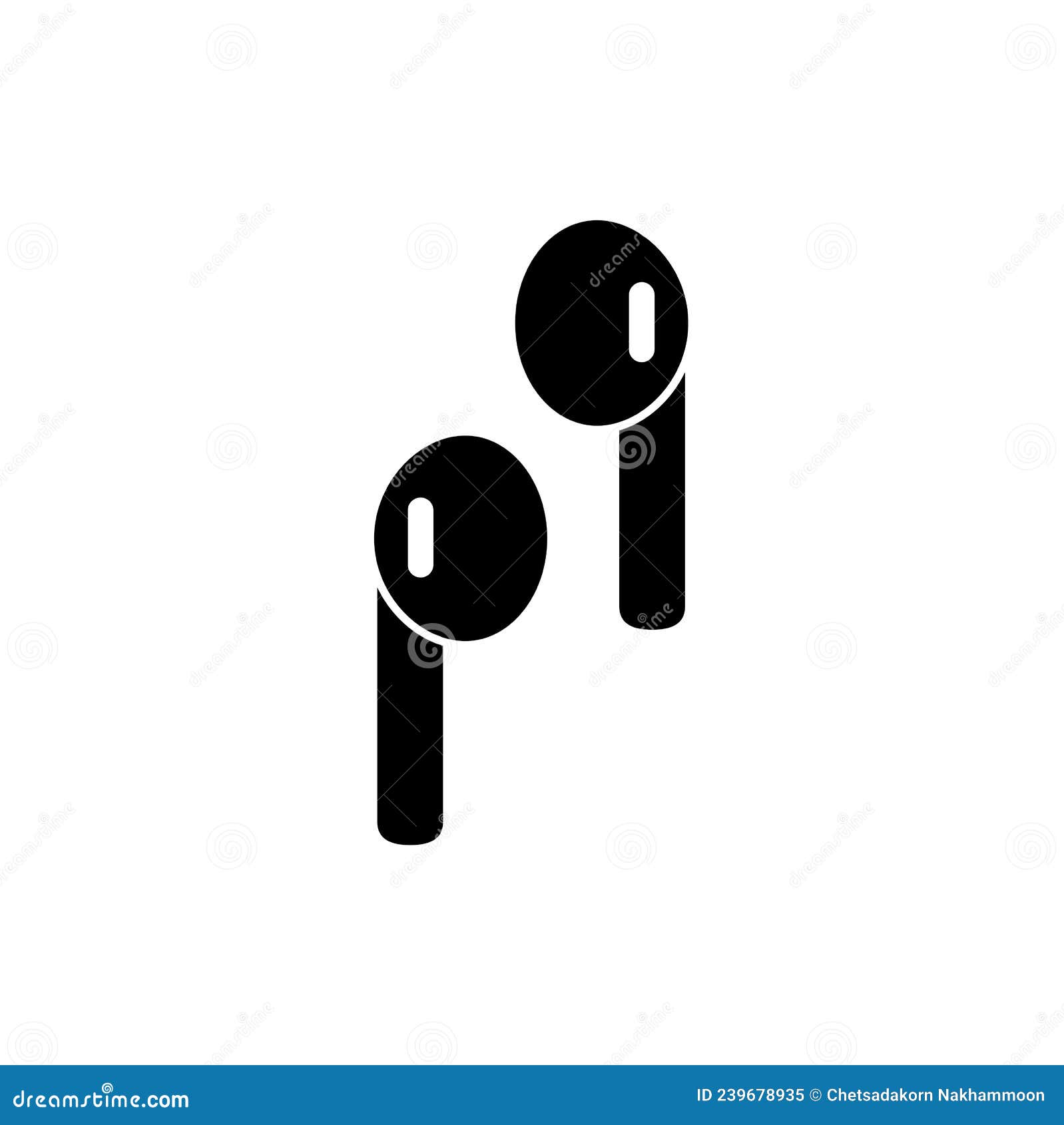 Earphone Icon Vector Isolated on White Stock Vector - Illustration of ...